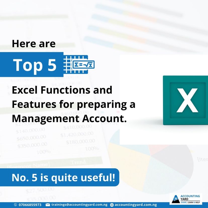 Accounting Yard on LinkedIn: Here are top five (5) Excel Functions and ... Accounting Yard on LinkedIn: Here are top five (5) Excel Functions and ...