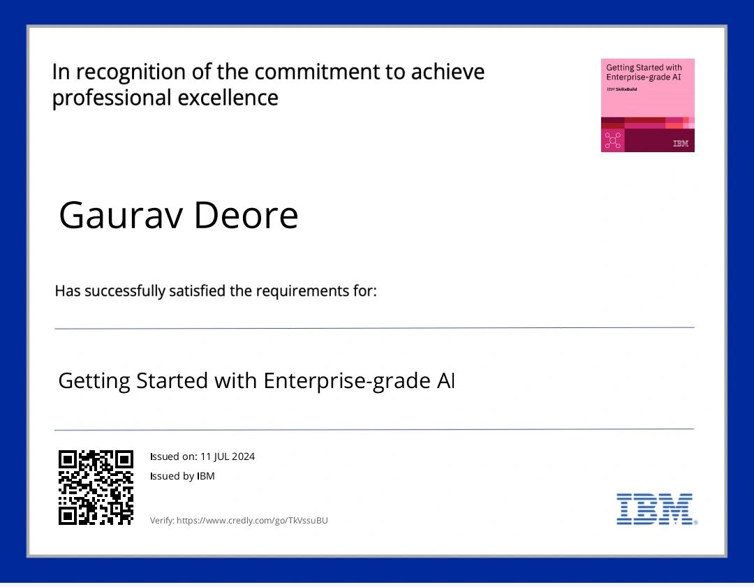 Gaurav Deore on LinkedIn: #ai #ibm Gaurav Deore on LinkedIn: #ai #ibm