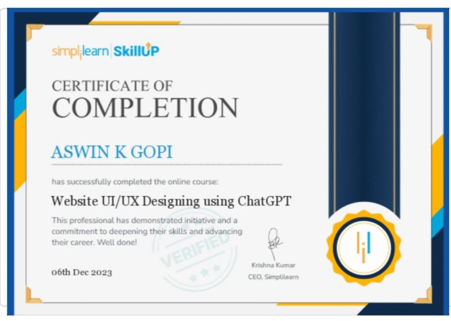 Aswin K Gopi on LinkedIn: I'm ecstatic to share a significant ... Aswin K Gopi on LinkedIn: I'm ecstatic to share a significant ...