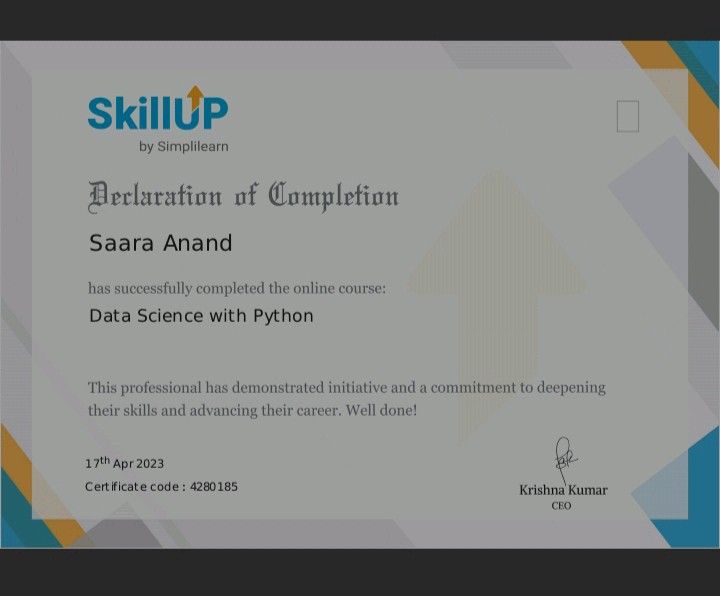 Saara Anand on LinkedIn: #datascience #pythonlearning #dataanalysis # ... Saara Anand on LinkedIn: #datascience #pythonlearning #dataanalysis # ...