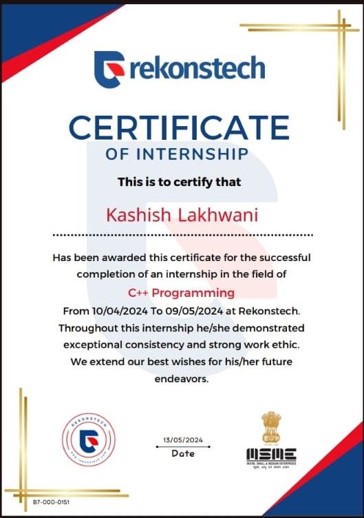 Kashish Lakhwani on LinkedIn: Greetings everyone.. Delighted to share ... Kashish Lakhwani on LinkedIn: Greetings everyone.. Delighted to share ...