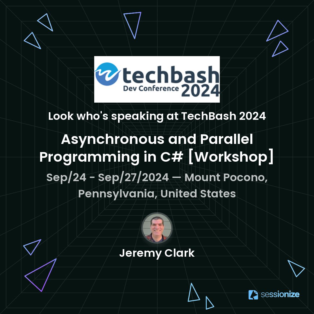 TechBash Foundation on LinkedIn: #dotnet #techbash #blazor #csharp #async TechBash Foundation on LinkedIn: #dotnet #techbash #blazor #csharp #async