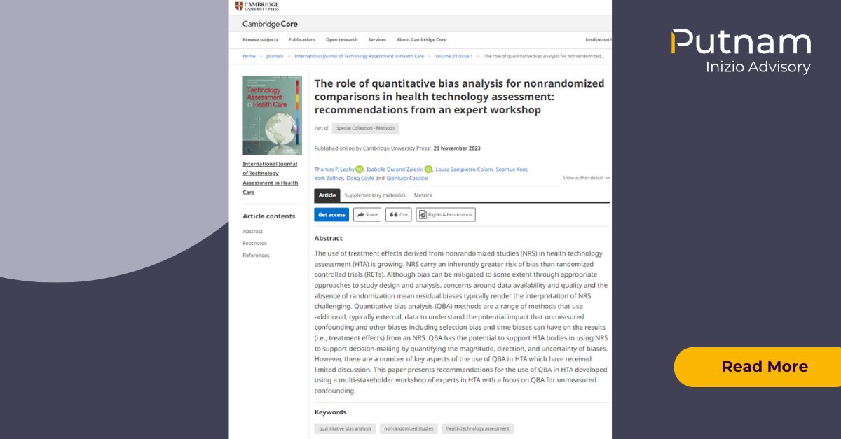 Putnam on LinkedIn: The role of quantitative bias analysis for ... Putnam on LinkedIn: The role of quantitative bias analysis for ...