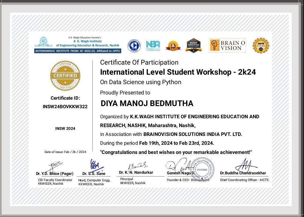 Diya Bedmutha on LinkedIn: #datascience #python #workshop #learning # ... Diya Bedmutha on LinkedIn: #datascience #python #workshop #learning # ...