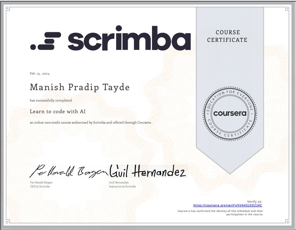 Join Learn to Code with AI program on LinkedIn | Manish Tayde posted on ... Join Learn to Code with AI program on LinkedIn | Manish Tayde posted on ...