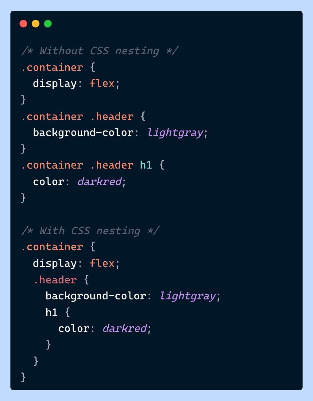 Anis SAFIA ️ on LinkedIn: 💡 CSS Tip! CSS nesting enables cleaner and ... Anis SAFIA ️ on LinkedIn: 💡 CSS Tip! CSS nesting enables cleaner and ...