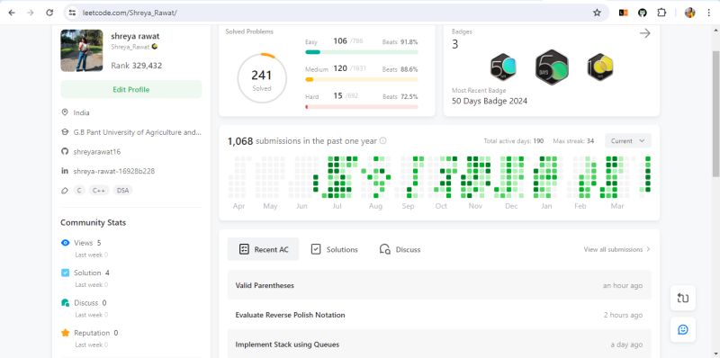 Shreya Rawat on LinkedIn: #100dayschallenge #leetcode #100daysofcode # ... Shreya Rawat on LinkedIn: #100dayschallenge #leetcode #100daysofcode # ...