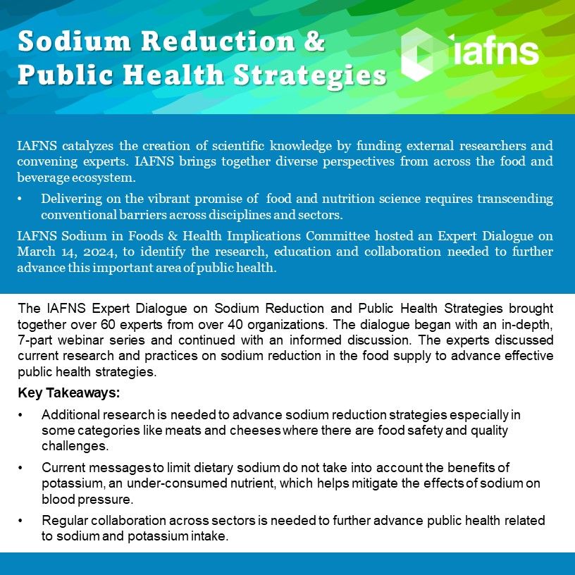IAFNS - Advancing Food and Nutrition Sciences on LinkedIn: Sodium - IAFNS IAFNS - Advancing Food and Nutrition Sciences on LinkedIn: Sodium - IAFNS
