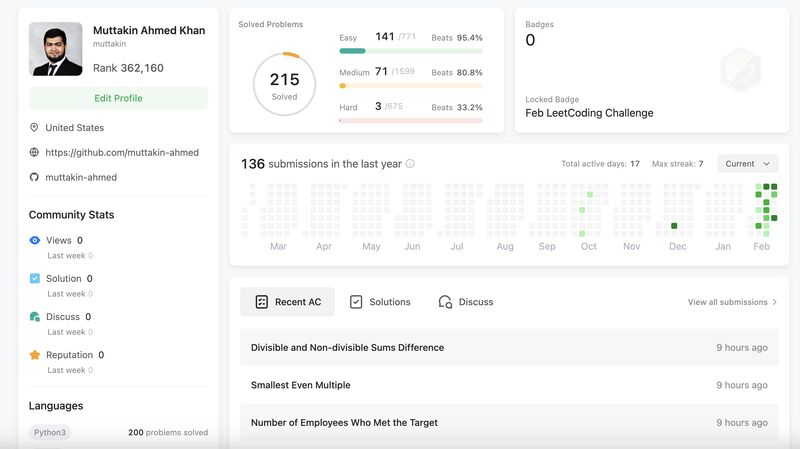 Muttakin Ahmed Khan on LinkedIn: #problemsolving #programmingjourney # ... Muttakin Ahmed Khan on LinkedIn: #problemsolving #programmingjourney # ...