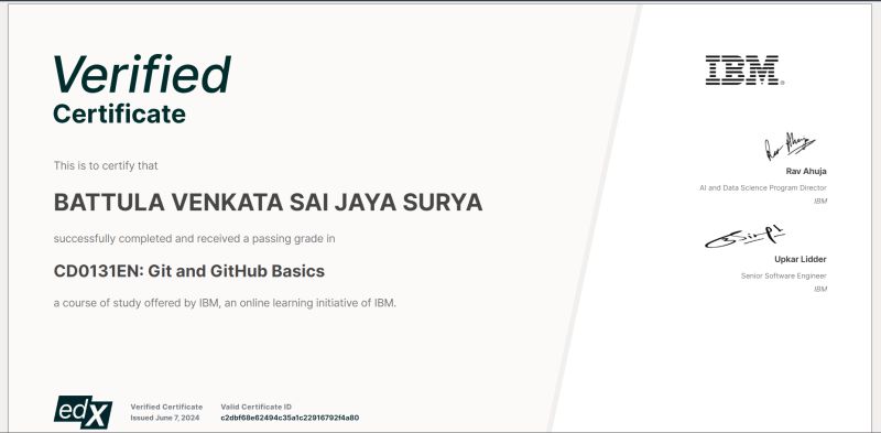 JAYASURYA B.V.S on LinkedIn: #git #github #certification #ibm #edx # ... JAYASURYA B.V.S on LinkedIn: #git #github #certification #ibm #edx # ...