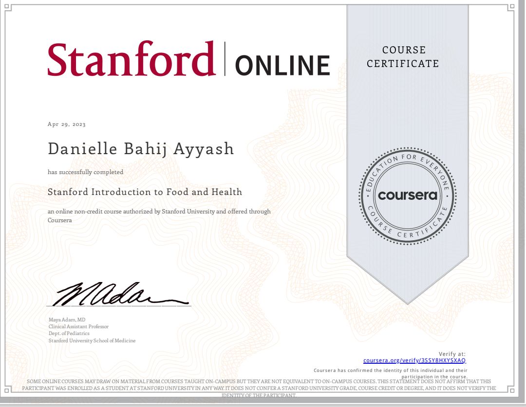 Danielle B. Ayyash on LinkedIn: a nice course for a healthy ... Danielle B. Ayyash on LinkedIn: a nice course for a healthy ...