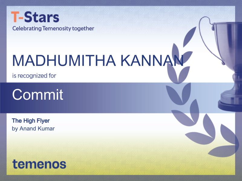 Madhumitha Kannan on LinkedIn: #temenos #team #t #temenos Madhumitha Kannan on LinkedIn: #temenos #team #t #temenos