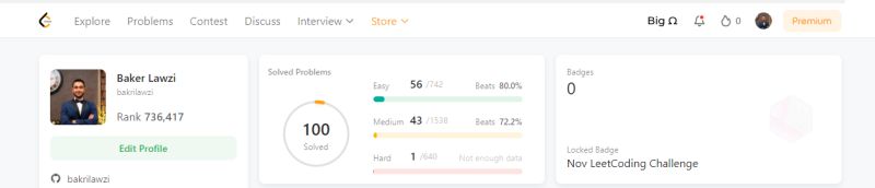 Baker Lawzi on LinkedIn: I just solved my first 100 LeetCode problems ... Baker Lawzi on LinkedIn: I just solved my first 100 LeetCode problems ...