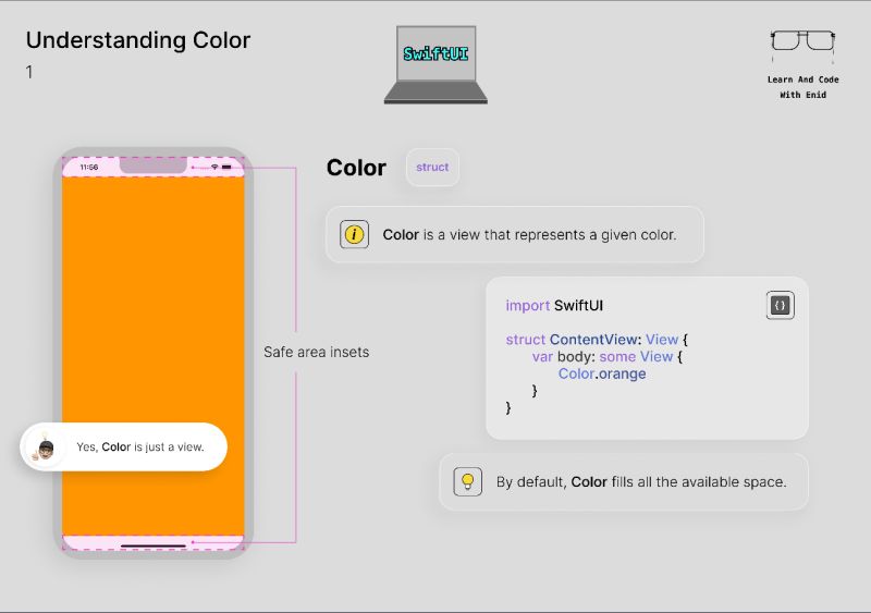 Learn And Code With Enid on LinkedIn: Explaining Color in SwiftUI ... Learn And Code With Enid on LinkedIn: Explaining Color in SwiftUI ...