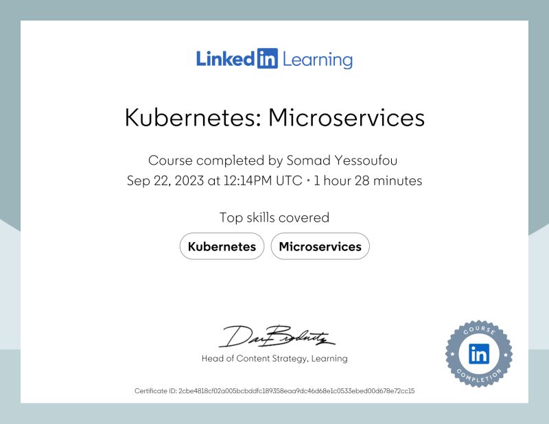 Somad Yessoufou on LinkedIn: Certificate of Completion Somad Yessoufou on LinkedIn: Certificate of Completion