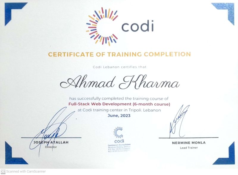 Ahmad Kharma on LinkedIn: #coditechgraduate #thankfulmentors #newbeginnings Ahmad Kharma on LinkedIn: #coditechgraduate #thankfulmentors #newbeginnings