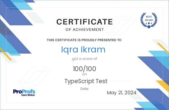 Iqra Ikram on LinkedIn: #typescript #certification #course #typescript ... Iqra Ikram on LinkedIn: #typescript #certification #course #typescript ...