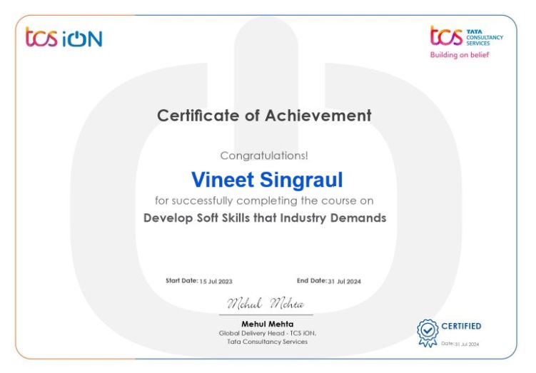 Vineet Singraul on LinkedIn: #tcs #training #professionaldevelopment # ... Vineet Singraul on LinkedIn: #tcs #training #professionaldevelopment # ...