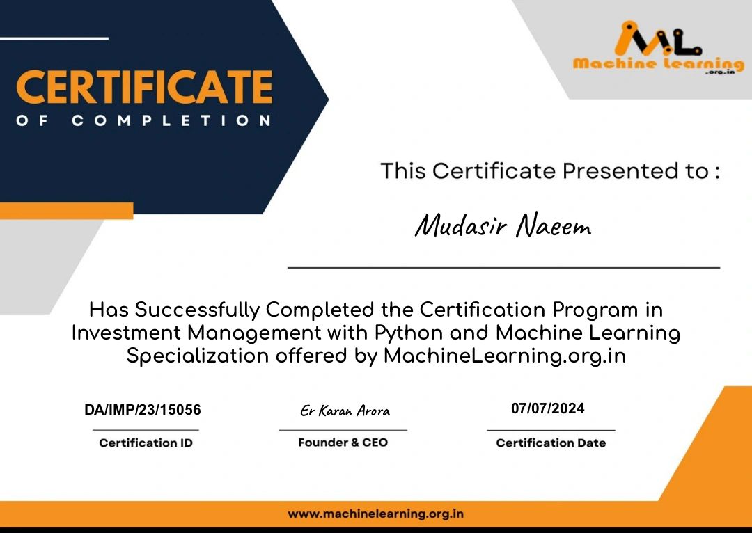 Mudasir Naeem on LinkedIn: #investmentmanagement #machinelearning # ... Mudasir Naeem on LinkedIn: #investmentmanagement #machinelearning # ...