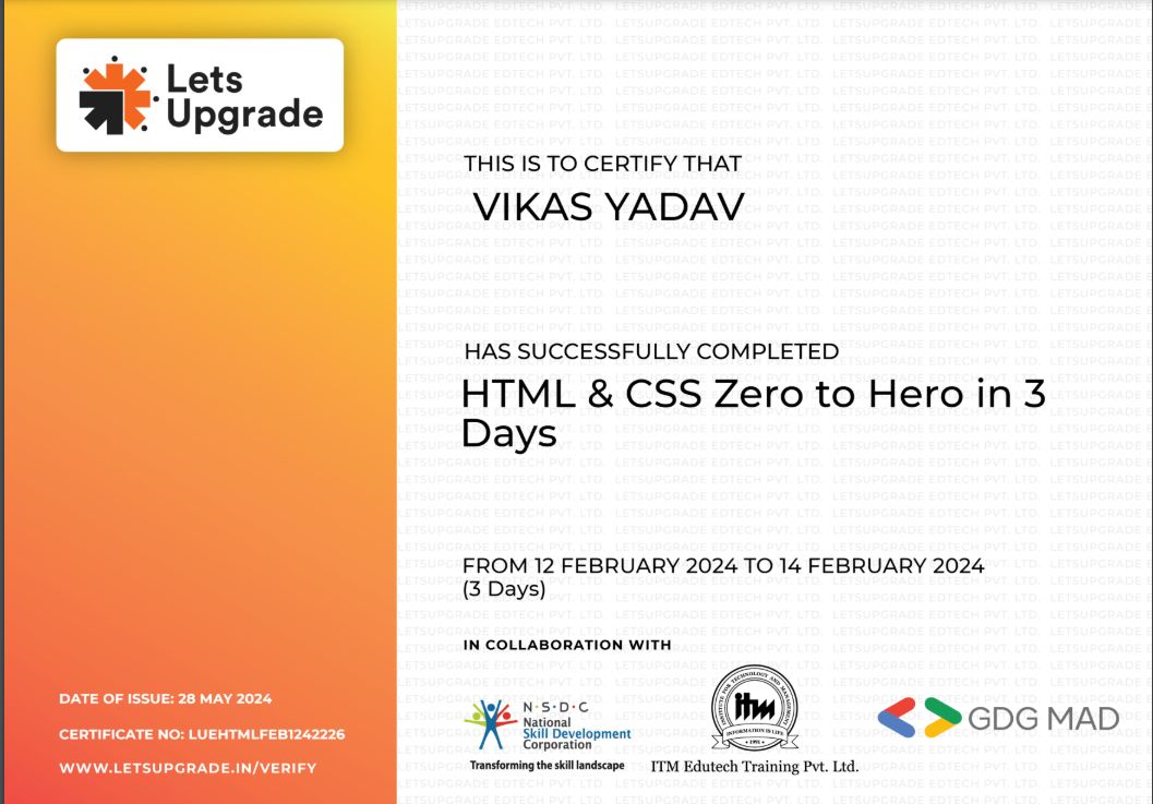 VIKAS YADAV on LinkedIn: #webdevelopment #html #css #learningjourney # ... VIKAS YADAV on LinkedIn: #webdevelopment #html #css #learningjourney # ...