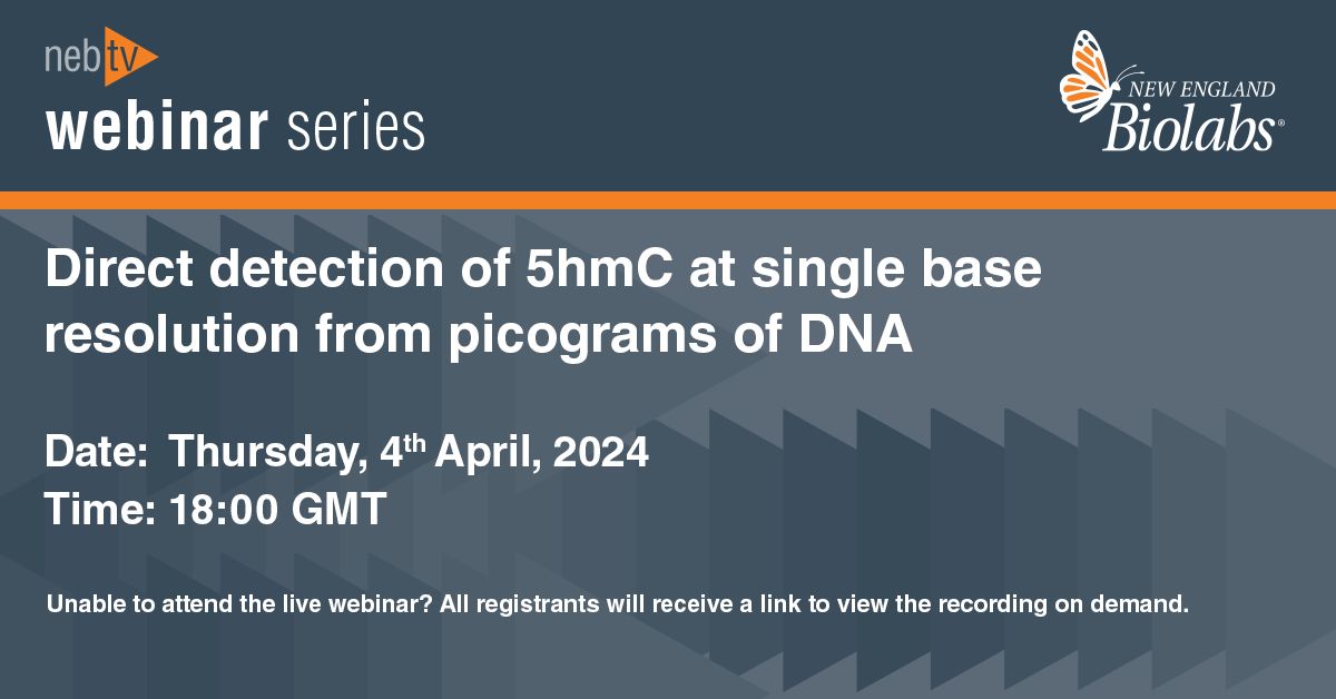 New England Biolabs UK on LinkedIn: Direct detection of 5hmC at single ... New England Biolabs UK on LinkedIn: Direct detection of 5hmC at single ...