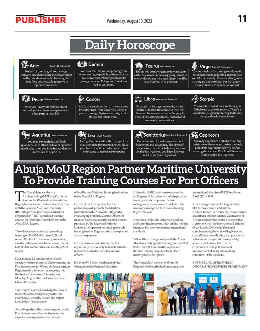 Regional Maritime University on LinkedIn: RMU to partner Abuja MOU to ... Regional Maritime University on LinkedIn: RMU to partner Abuja MOU to ...