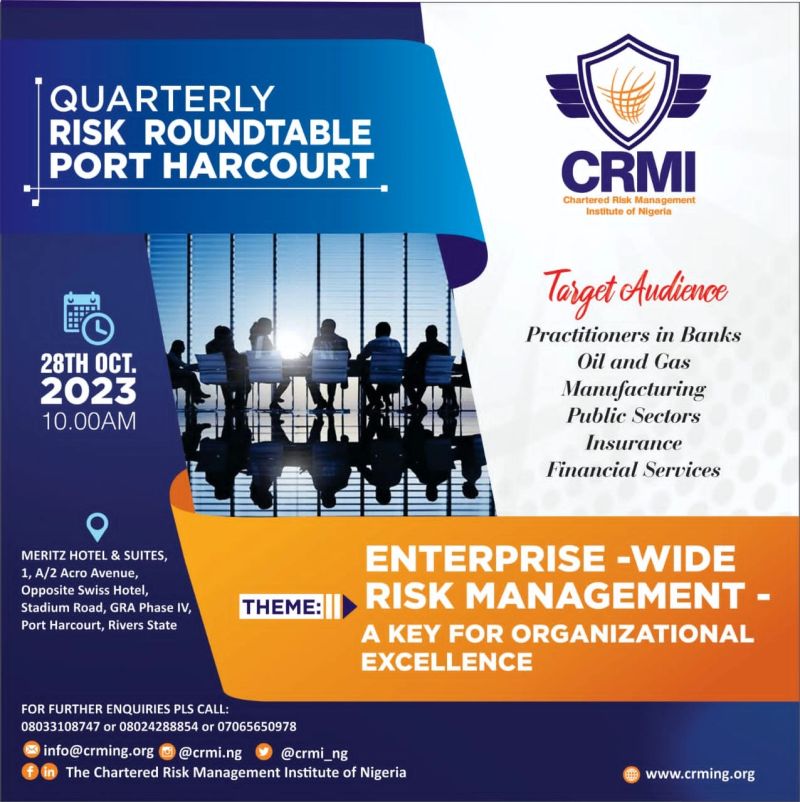 The Chartered Risk Management Institute of Nigeria (CRMI) on LinkedIn ... The Chartered Risk Management Institute of Nigeria (CRMI) on LinkedIn ...