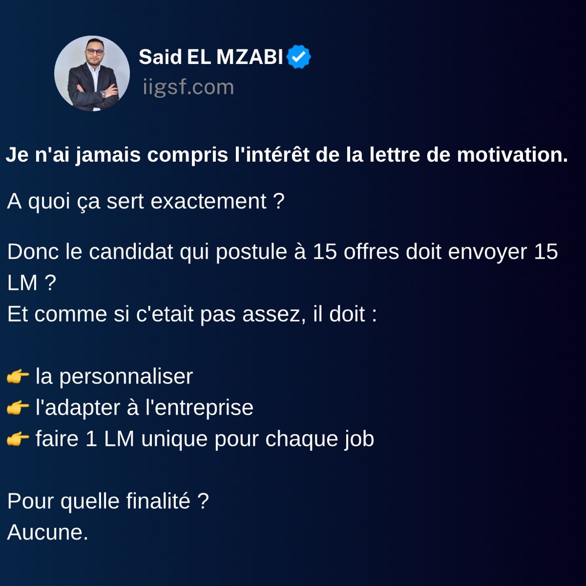 Saïd EL MZABI posted on LinkedIn Saïd EL MZABI posted on LinkedIn