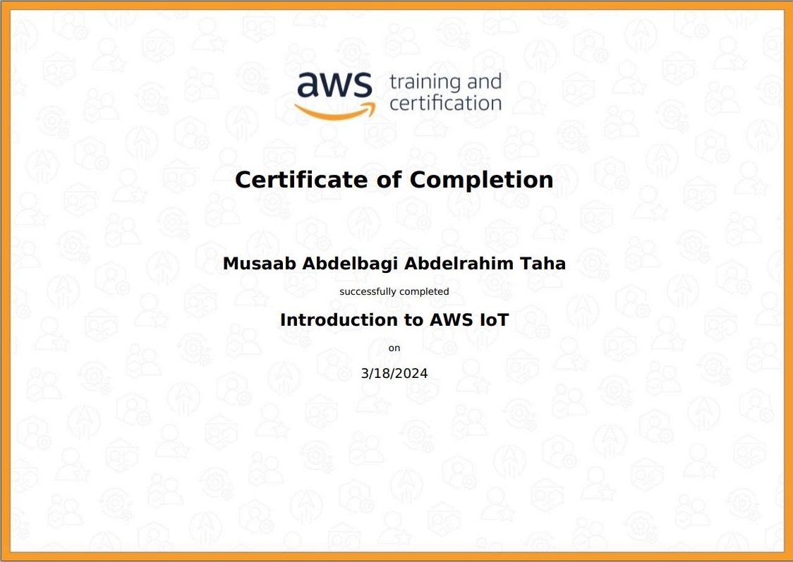 Musaab Taha on LinkedIn: #awsiot #internetofthings #iotinnovation # ... Musaab Taha on LinkedIn: #awsiot #internetofthings #iotinnovation # ...