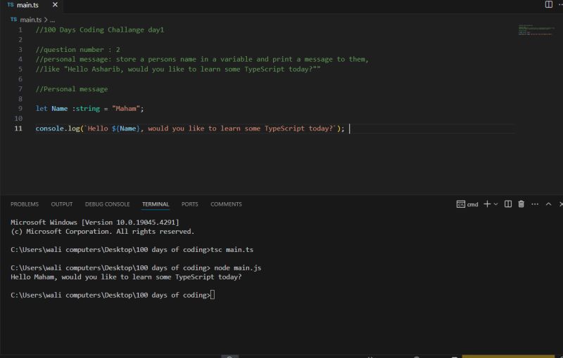 Maham Ahsan on LinkedIn: #100daysofcode #typescriptchallenge # ... Maham Ahsan on LinkedIn: #100daysofcode #typescriptchallenge # ...