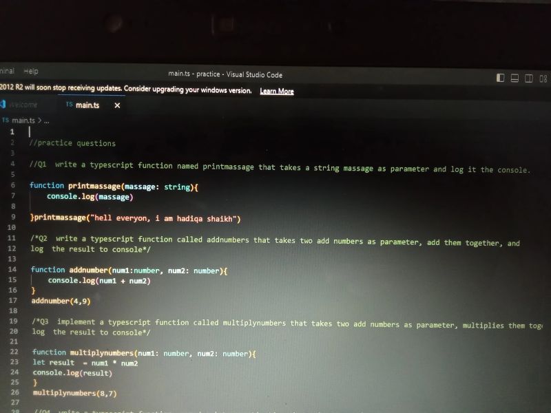 Hadiqa Shaikh on LinkedIn: #naimal #kanwal #typescriptprogramming # ... Hadiqa Shaikh on LinkedIn: #naimal #kanwal #typescriptprogramming # ...