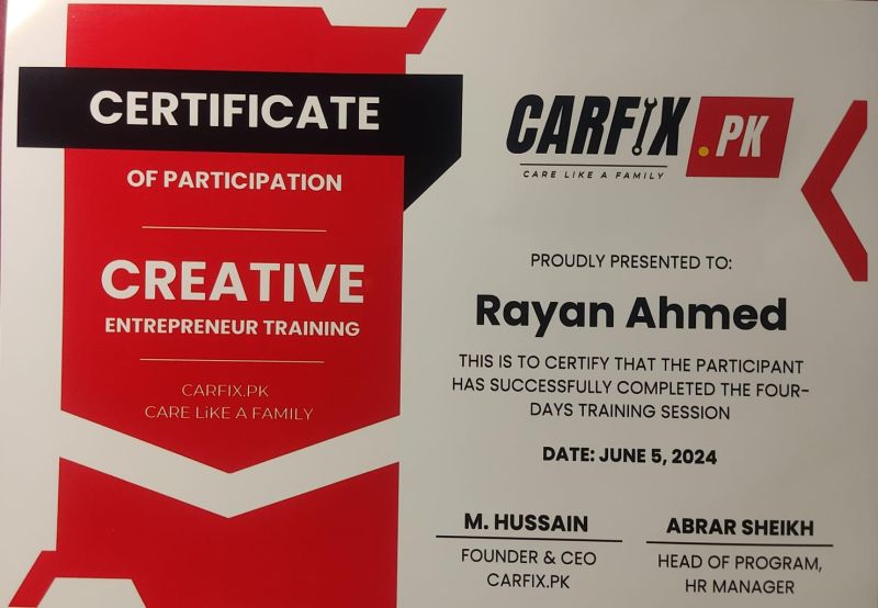 Rayyan Ahmed khan on LinkedIn: #carfixtraining #creativeentrepreneur # ... Rayyan Ahmed khan on LinkedIn: #carfixtraining #creativeentrepreneur # ...