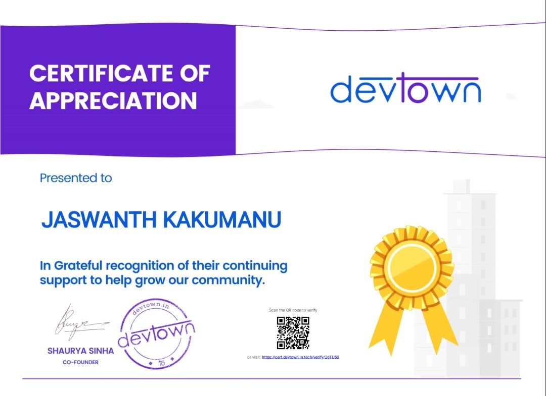 Jaswanth K. on LinkedIn: #devtown #coding #programming # ... Jaswanth K. on LinkedIn: #devtown #coding #programming # ...