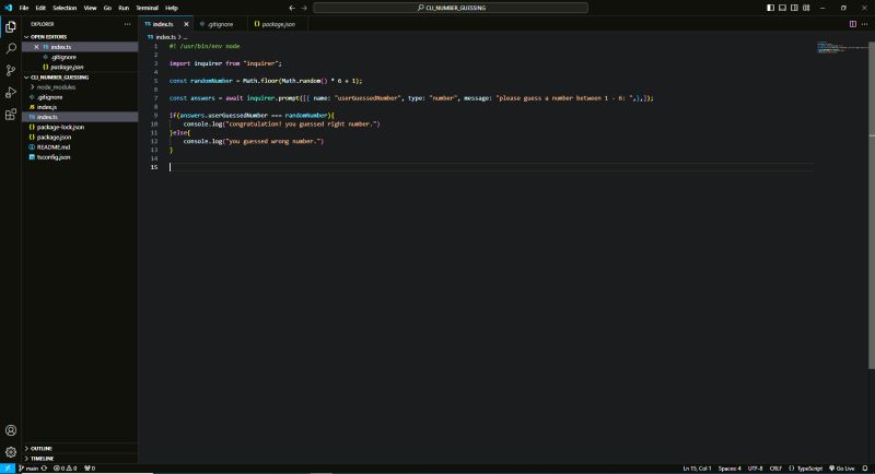 My CLI-based number-guessing game with TypeScript | Mehak Akram posted ... My CLI-based number-guessing game with TypeScript | Mehak Akram posted ...