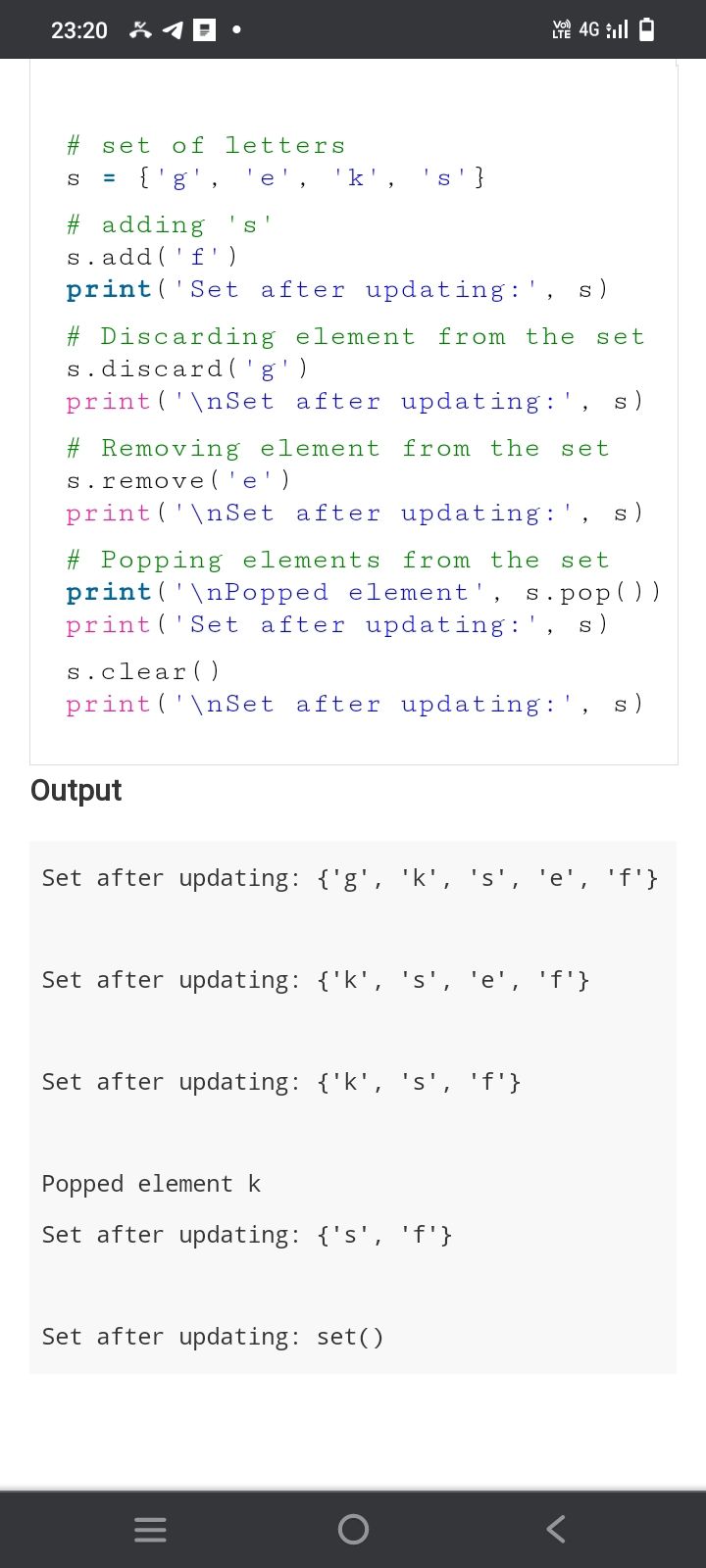 Lotugalla Nikitha on LinkedIn: task 19 practice et and set operation ... Lotugalla Nikitha on LinkedIn: task 19 practice et and set operation ...