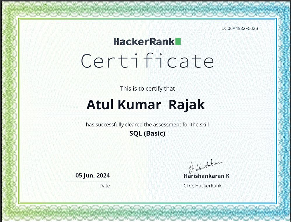 ATUL KUMAR RAJAK on LinkedIn: #sql #hackerrank #professionaldevelopment ... ATUL KUMAR RAJAK on LinkedIn: #sql #hackerrank #professionaldevelopment ...