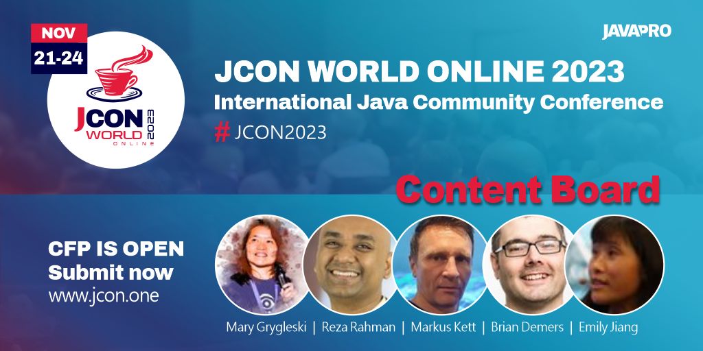 JAVAPRO on LinkedIn: #cfp #javapro #jcon2023 #callforpapers JAVAPRO on LinkedIn: #cfp #javapro #jcon2023 #callforpapers