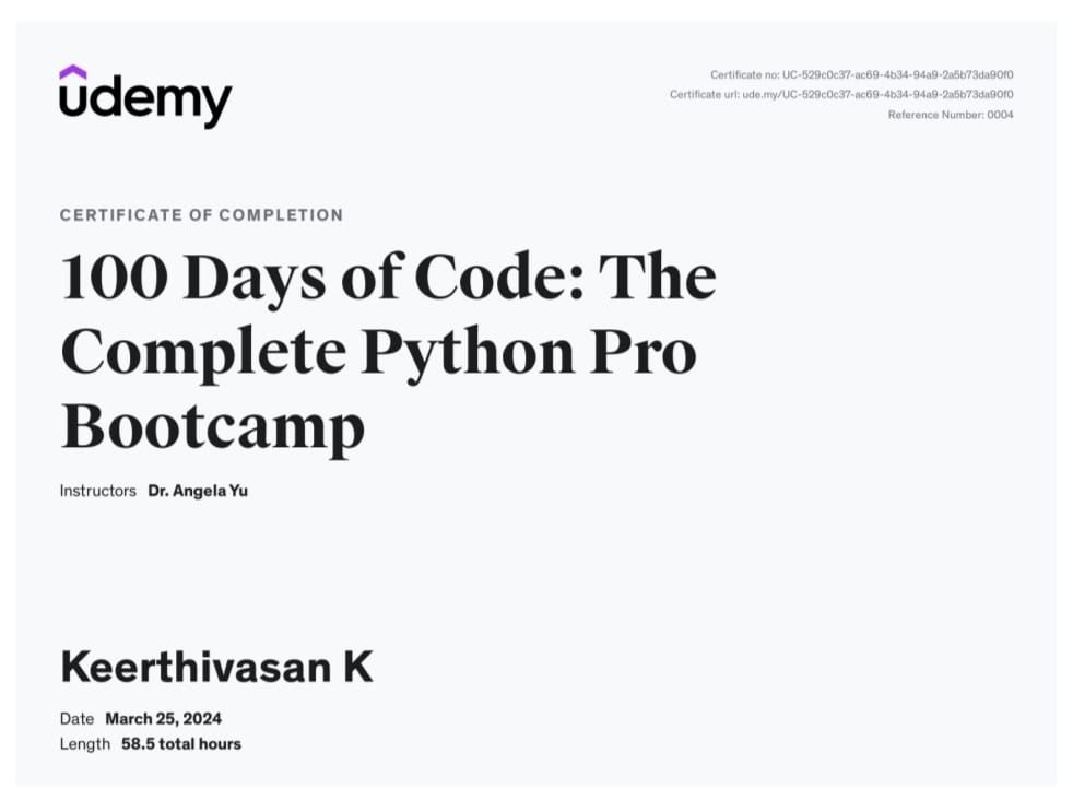 keerthivasan k on LinkedIn: #udemy #python #programminglanguage # ... keerthivasan k on LinkedIn: #udemy #python #programminglanguage # ...