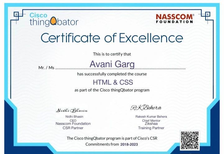 Completed HTML and CSS course by thingqbator!🎉 Thankful for this ... Completed HTML and CSS course by thingqbator!🎉 Thankful for this ...