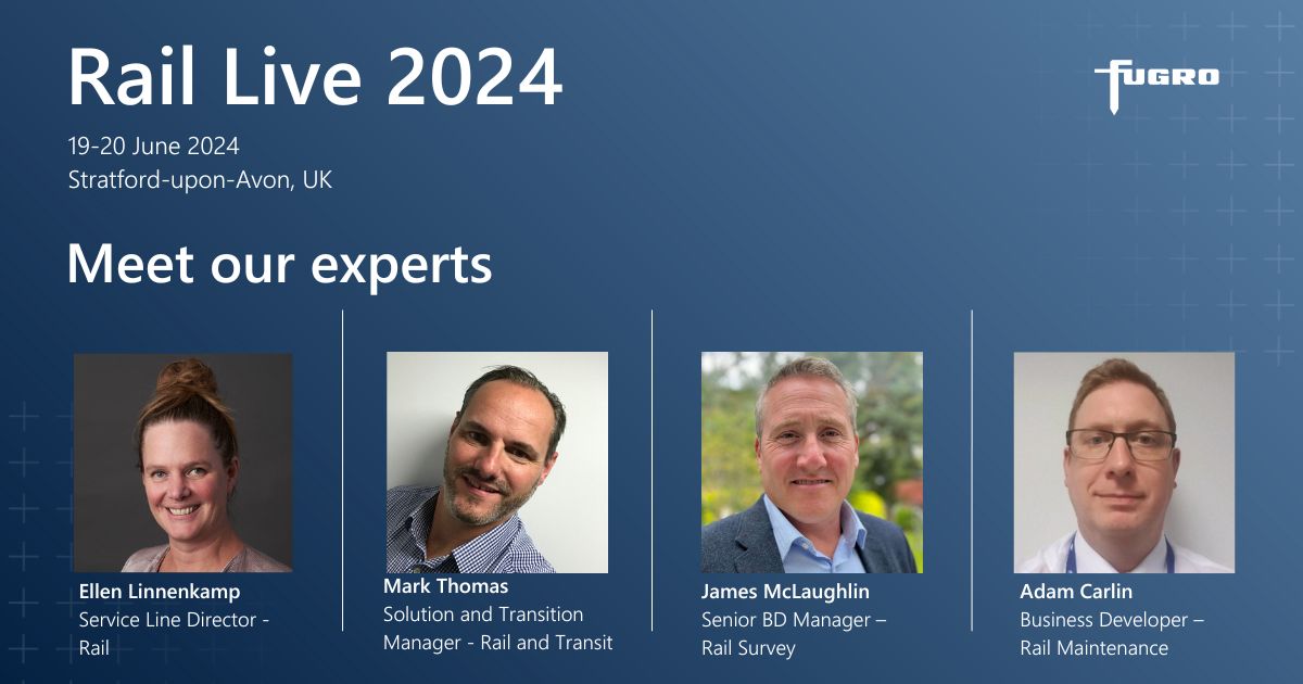 Fugro RailData® on LinkedIn: #raillive2024 #fugro #unlockinginsights #rail Fugro RailData® on LinkedIn: #raillive2024 #fugro #unlockinginsights #rail