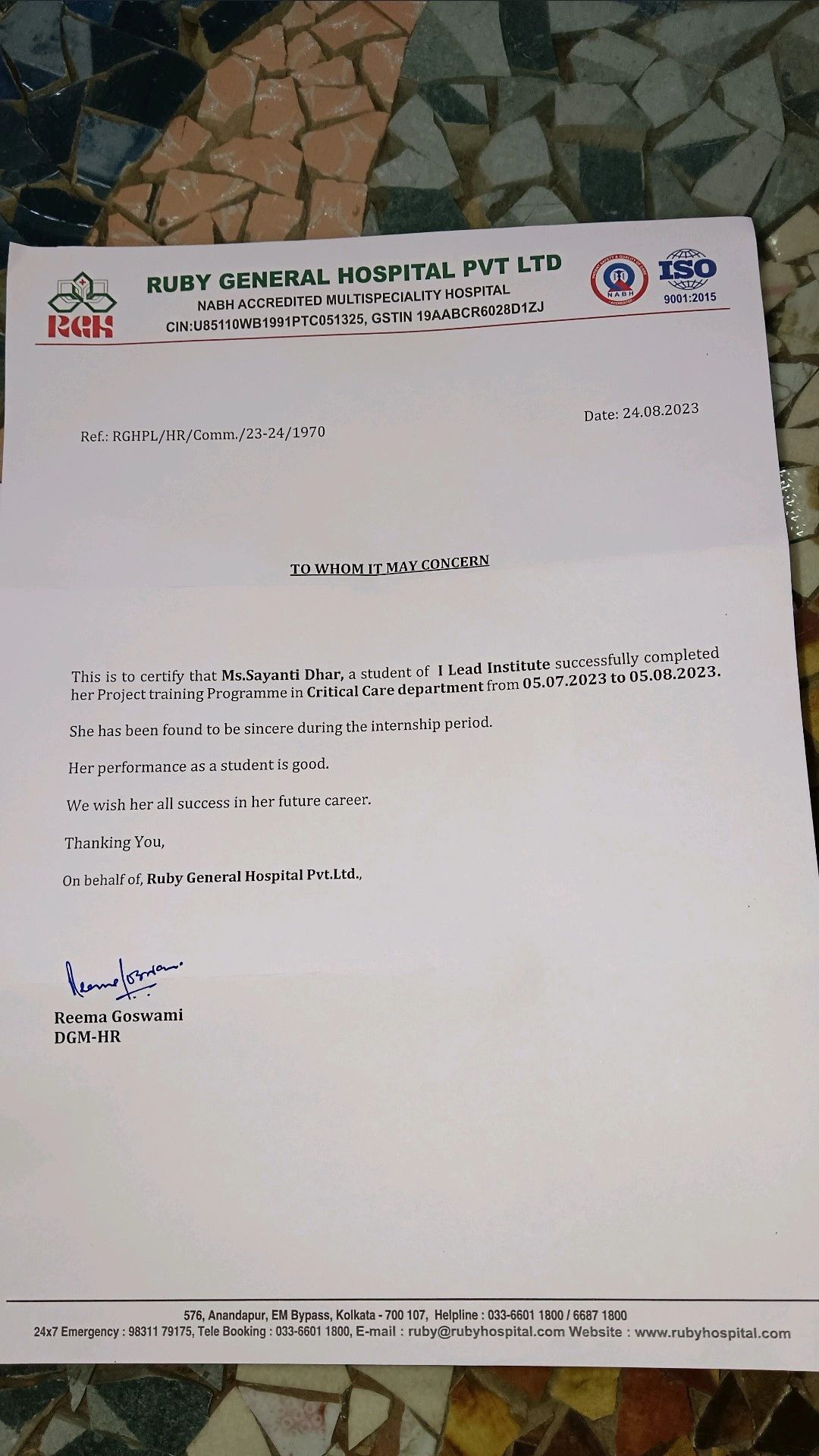 Sayanti Dhar on LinkedIn: My first internship Sayanti Dhar on LinkedIn: My first internship