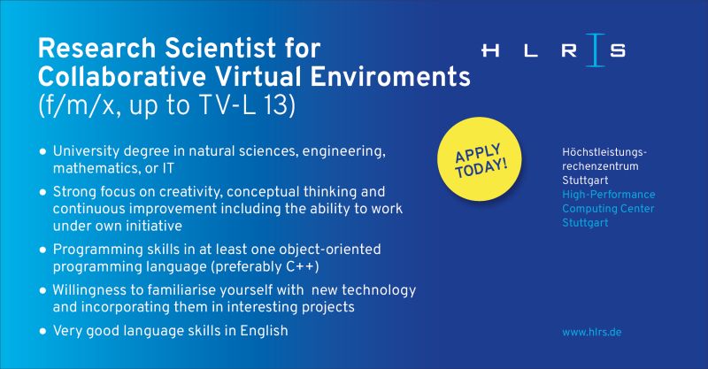 HLRS - High-Performance Computing Center Stuttgart on LinkedIn: Careers HLRS - High-Performance Computing Center Stuttgart on LinkedIn: Careers