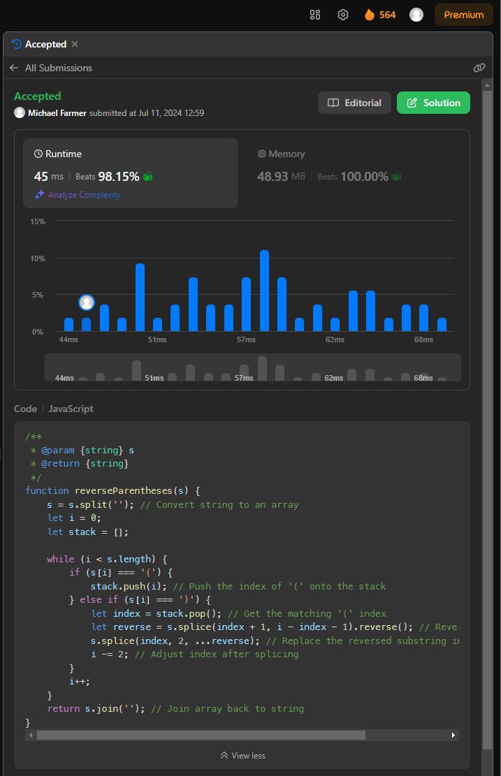 Michael Farmer on LinkedIn: Day 564 of Daily LeetCode | 1190. Reverse ... Michael Farmer on LinkedIn: Day 564 of Daily LeetCode | 1190. Reverse ...