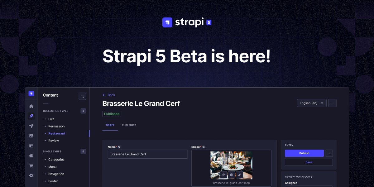 Pierre Burgy - Strapi on LinkedIn: Strapi 5 Beta is here! 🔥 📝 𝐃𝐫𝐚𝐟𝐭 ... Pierre Burgy - Strapi on LinkedIn: Strapi 5 Beta is here! 🔥 📝 𝐃𝐫𝐚𝐟𝐭 ...