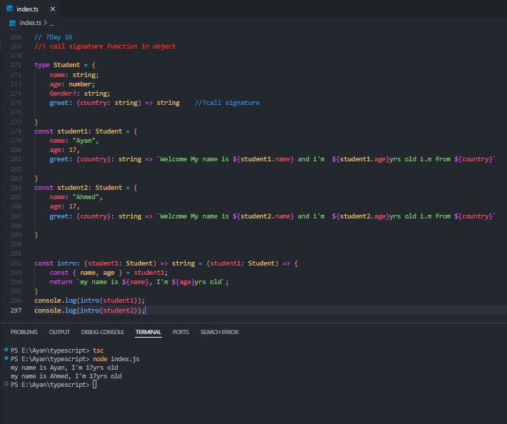 AYAN IMRAN on LinkedIn: #day16 #100daysofcode #typescript #codingjourney AYAN IMRAN on LinkedIn: #day16 #100daysofcode #typescript #codingjourney