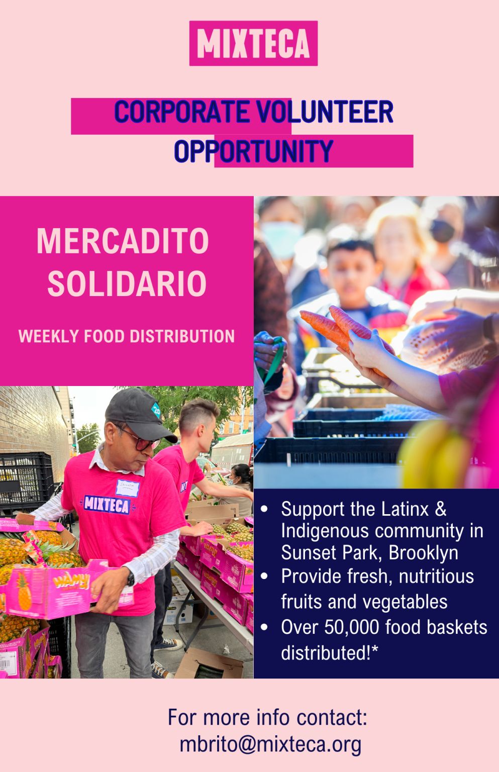 Mixteca on LinkedIn: Looking for a corporate volunteer opportunity this ... Mixteca on LinkedIn: Looking for a corporate volunteer opportunity this ...