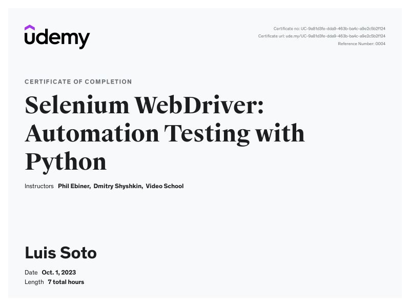 Luis Soto Aguilera on LinkedIn: #python #selenium #qa #qaautomation # ... Luis Soto Aguilera on LinkedIn: #python #selenium #qa #qaautomation # ...