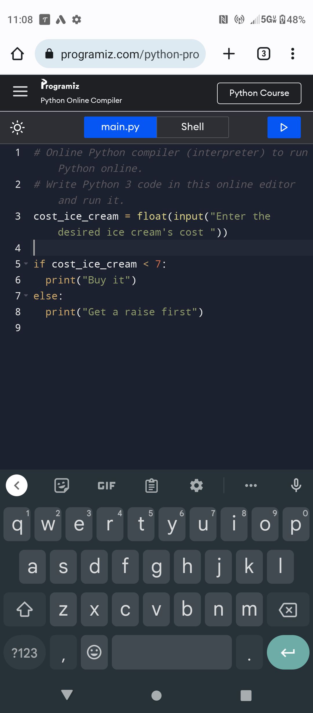 Akinwale Owi on LinkedIn: #python3 #learnpython Akinwale Owi on LinkedIn: #python3 #learnpython