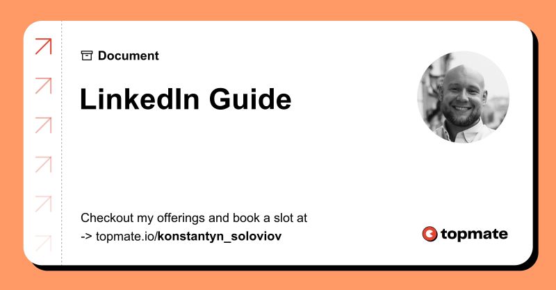 Konstantyn Soloviov on LinkedIn: #linkedin Konstantyn Soloviov on LinkedIn: #linkedin