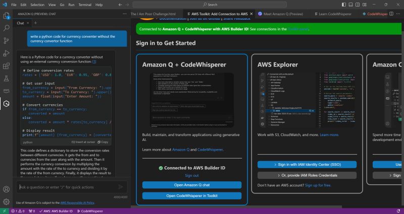 Michael Tettey on LinkedIn: #codewhisperer #vscode #codingtools # ... Michael Tettey on LinkedIn: #codewhisperer #vscode #codingtools # ...